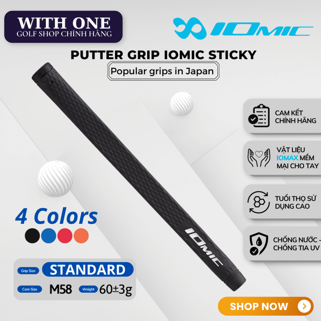 Tay nắm gậy Putter Grip IOmic Sticky 60g - withonegolf.com