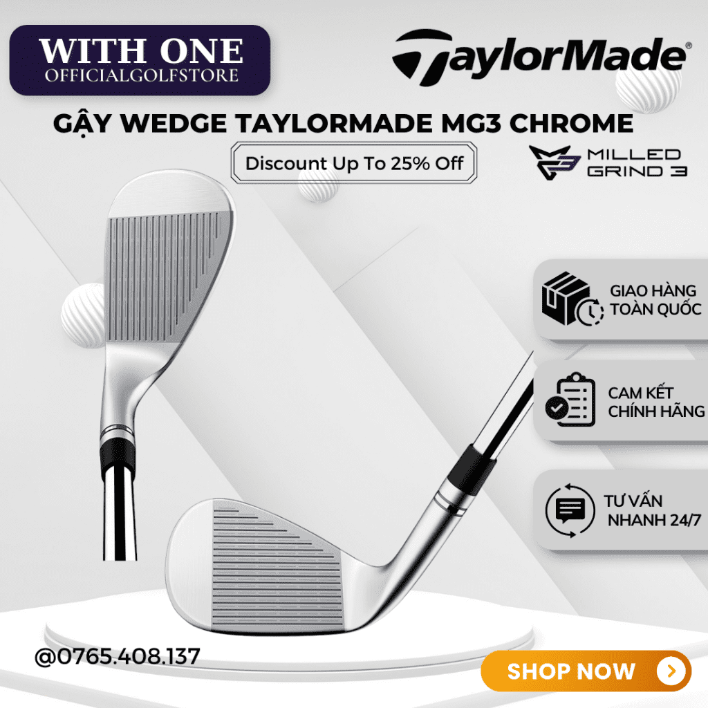 Gậy golf Wedge TAYLORMADE MG3 CHROME - withonegolf.com