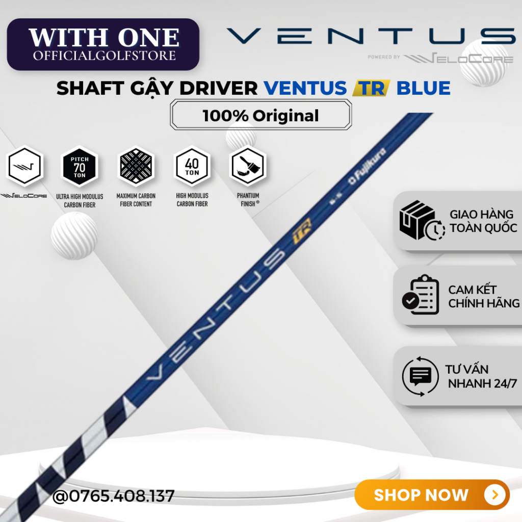 Shaft gậy golf Driver VENTUS TR BLUE - withonegolf.com