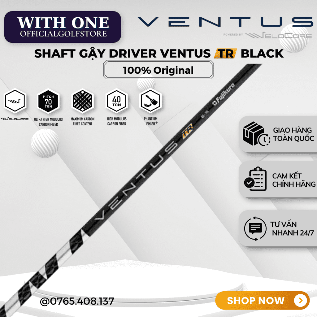 Shaft gậy golf Driver VENTUS TR Black - withonegolf.com