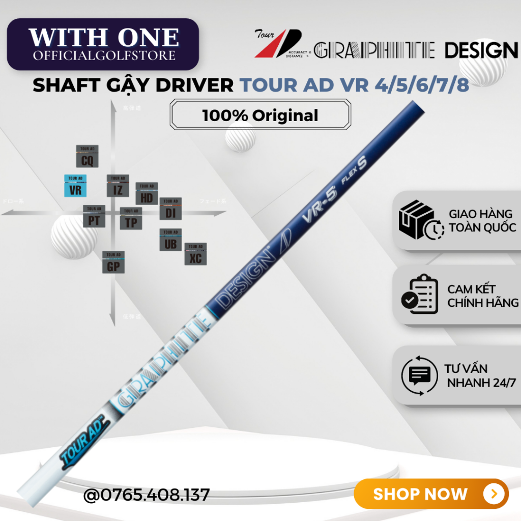 Shaft gậy golf Driver TOUR AD VR - withonegolf.com