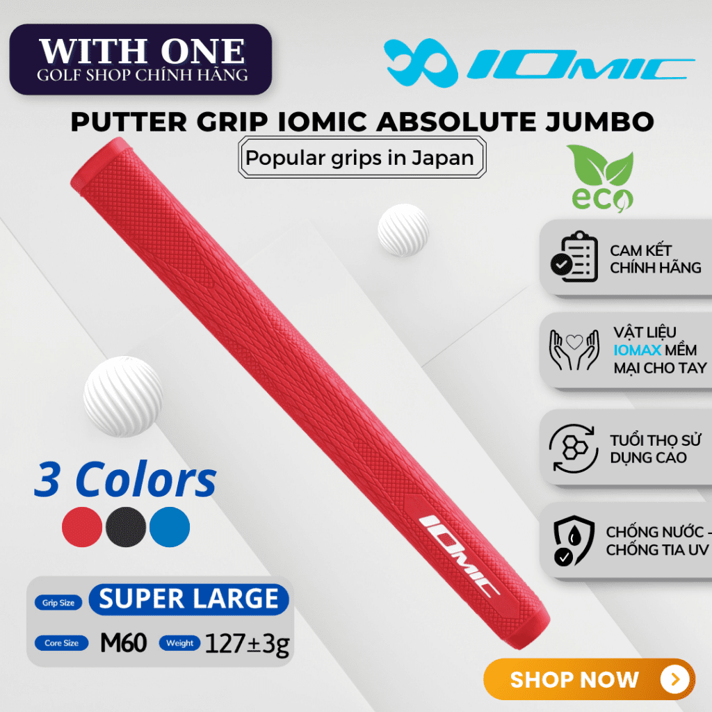 Tay nắm gậy Putter Grip IOmic Absolute Jumbo - withonegolf.com