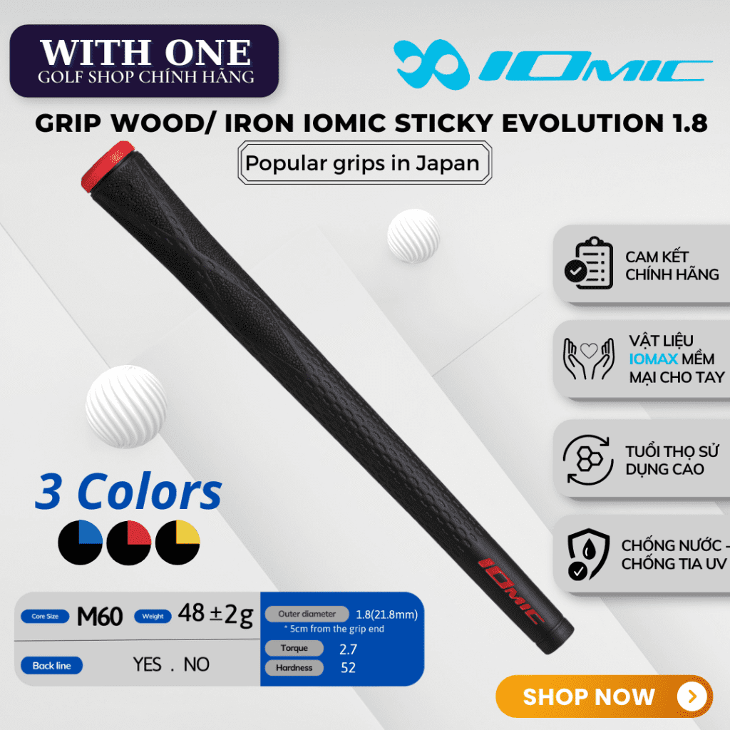 Tay nắm gậy Grip IOmic Sticky EVOLUTION 2.3 - withonegolf.com