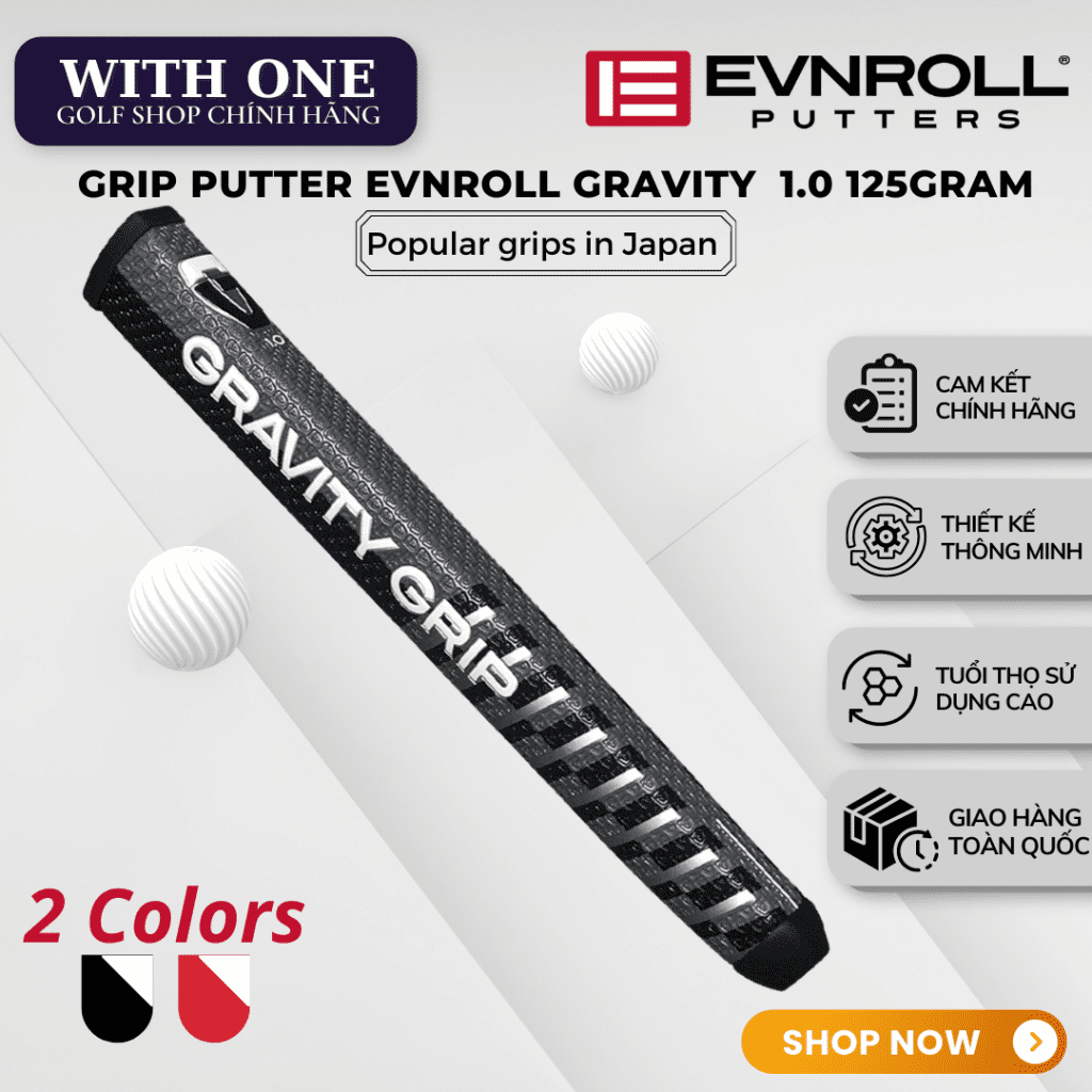 Tay nắm gậy Putter EVNROLL Gravity 1.0 Grip 125gram - withonegolf.com