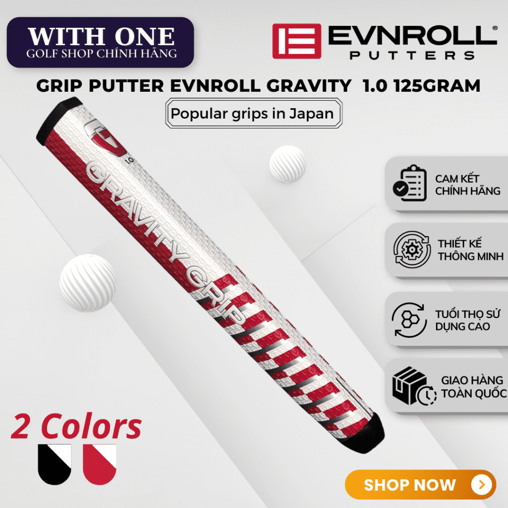 Tay nắm gậy Putter EVNROLL Gravity 1.0 Grip 125gram - withonegolf.com