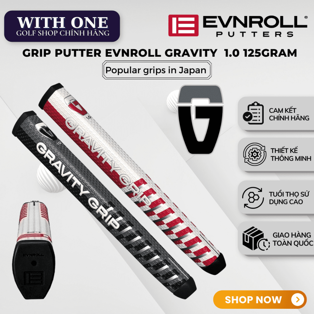 Tay nắm gậy Putter EVNROLL Gravity 1.0 Grip 125gram - withonegolf.com