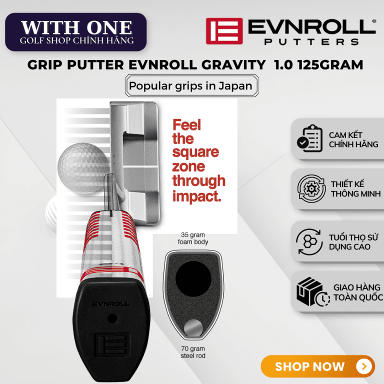 Tay nắm gậy Putter EVNROLL Gravity 1.0 Grip 125gram - withonegolf.com