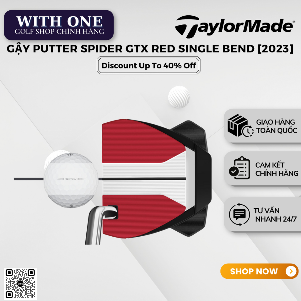 Gậy golf Putter SPIDER GTX RED SINGLE BEND [2023] - withonegolf.com