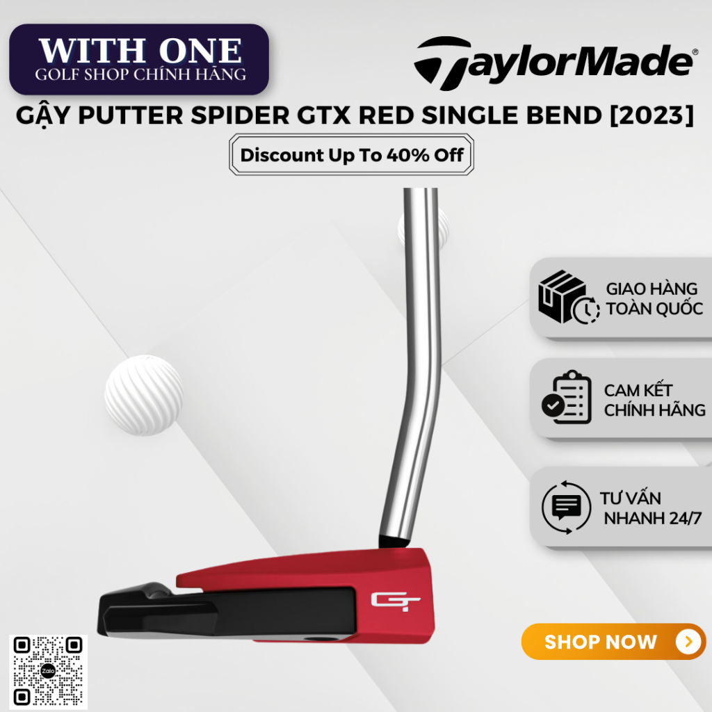 Gậy golf Putter SPIDER GTX RED SINGLE BEND [2023] - withonegolf.com