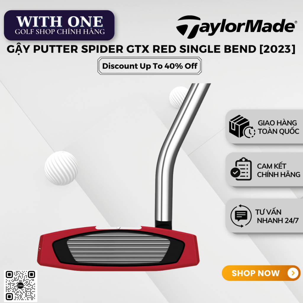 Gậy golf Putter SPIDER GTX RED SINGLE BEND [2023] - withonegolf.com