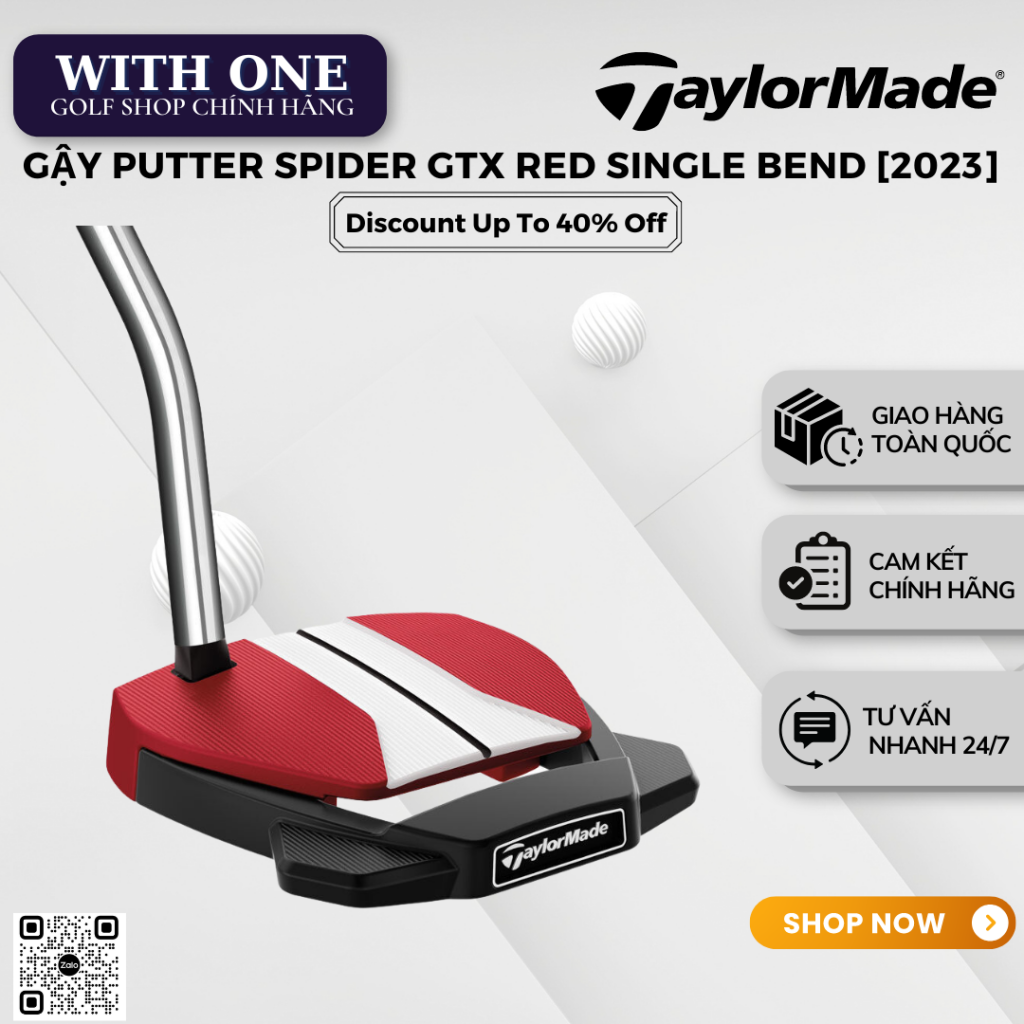 Gậy golf Putter SPIDER GTX RED SINGLE BEND [2023] - withonegolf.com