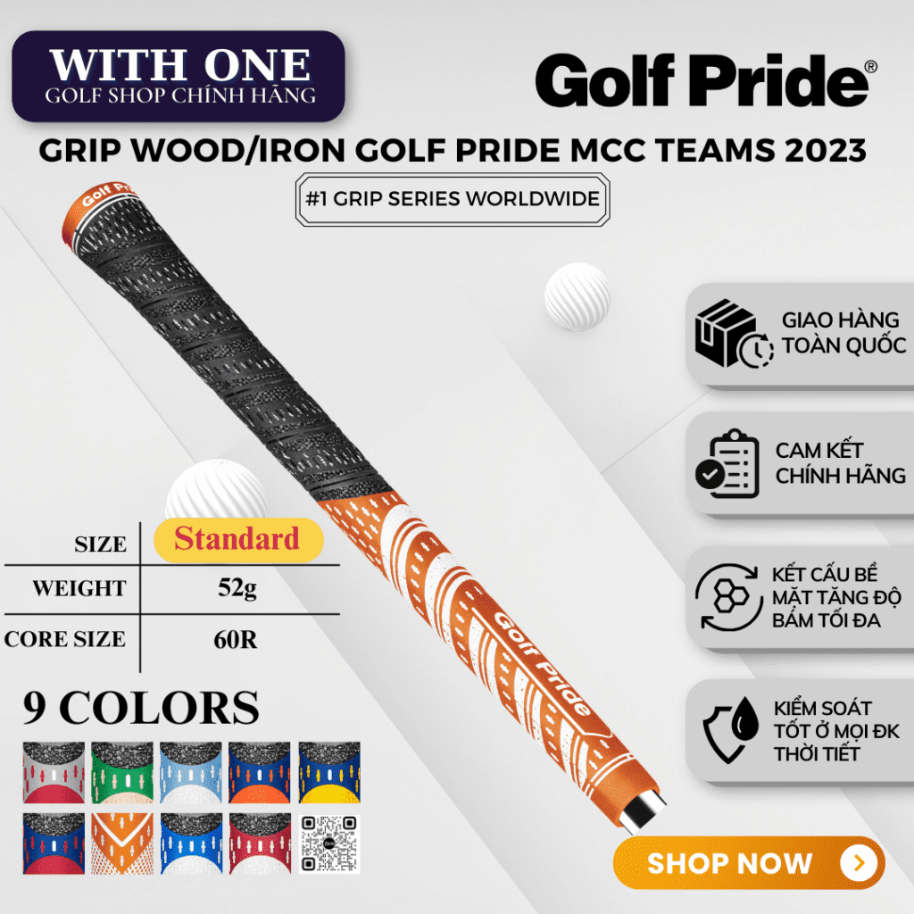 Tay nắm gậy Grip Golf Pride MCC TEAMS Std - withonegolf.com