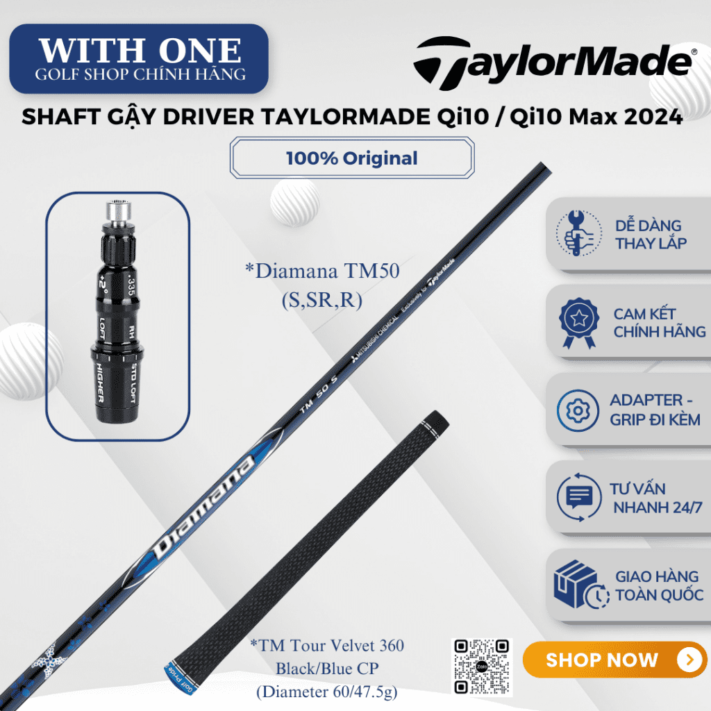 Shaft gậy Driver TAYLORMADE Qi10 / Qi10 Max 2024 (JP) - withonegolf.com